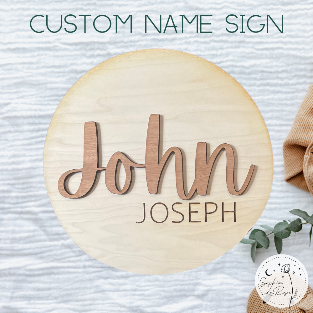 Custom Name Layered Sign - Round – Sophia LaRosa